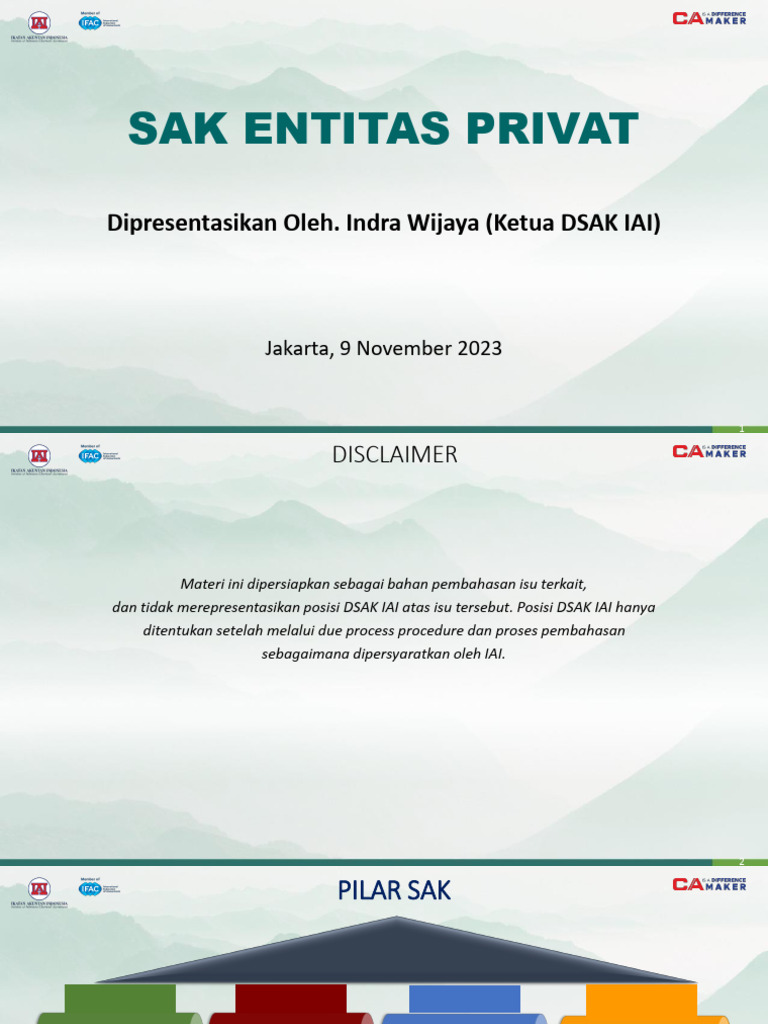 SAK Entitas Privat: Panduan dan Perubahan | PDF | Pengelolaan Keuangan ...