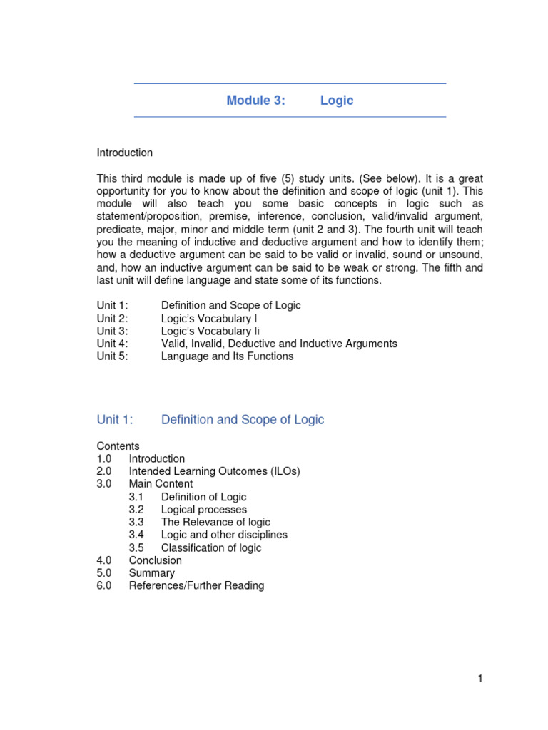 GST203 Module 3 | PDF | Logic | Argument