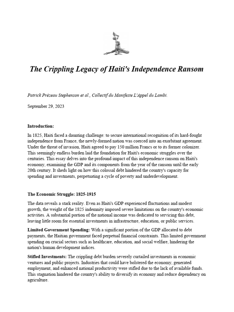 The Crippling Legacy of Haiti's Independence Ransom | PDF | Economic ...