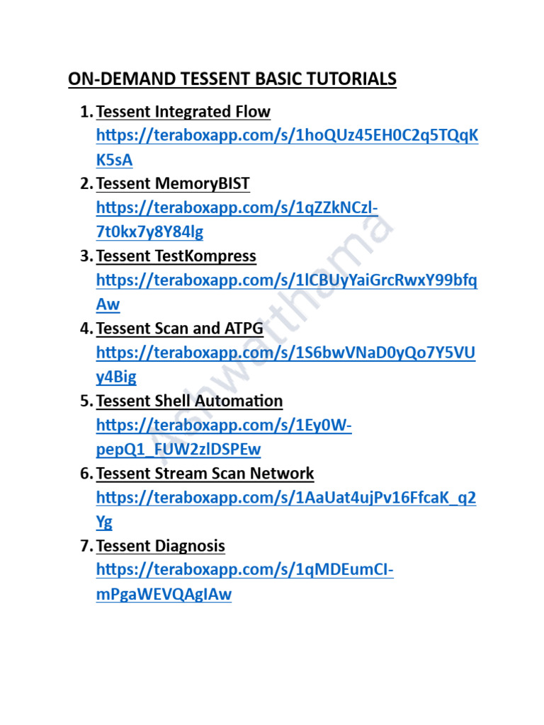 Tessent Tutorials: On-Demand Guide | PDF | Science & Mathematics ...