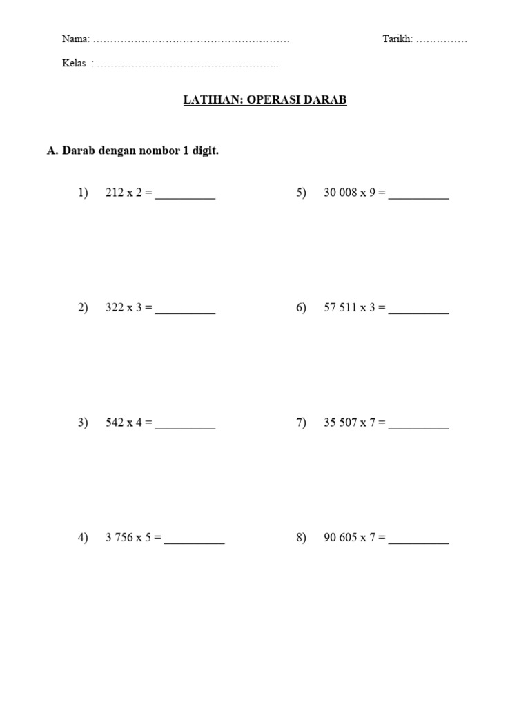 51657956 Latihan Matematik Darab | PDF