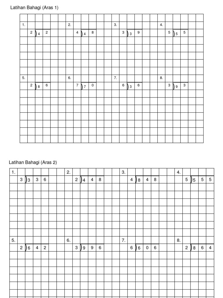 Latihan PKP Bahagi Tahun 3-1 | PDF