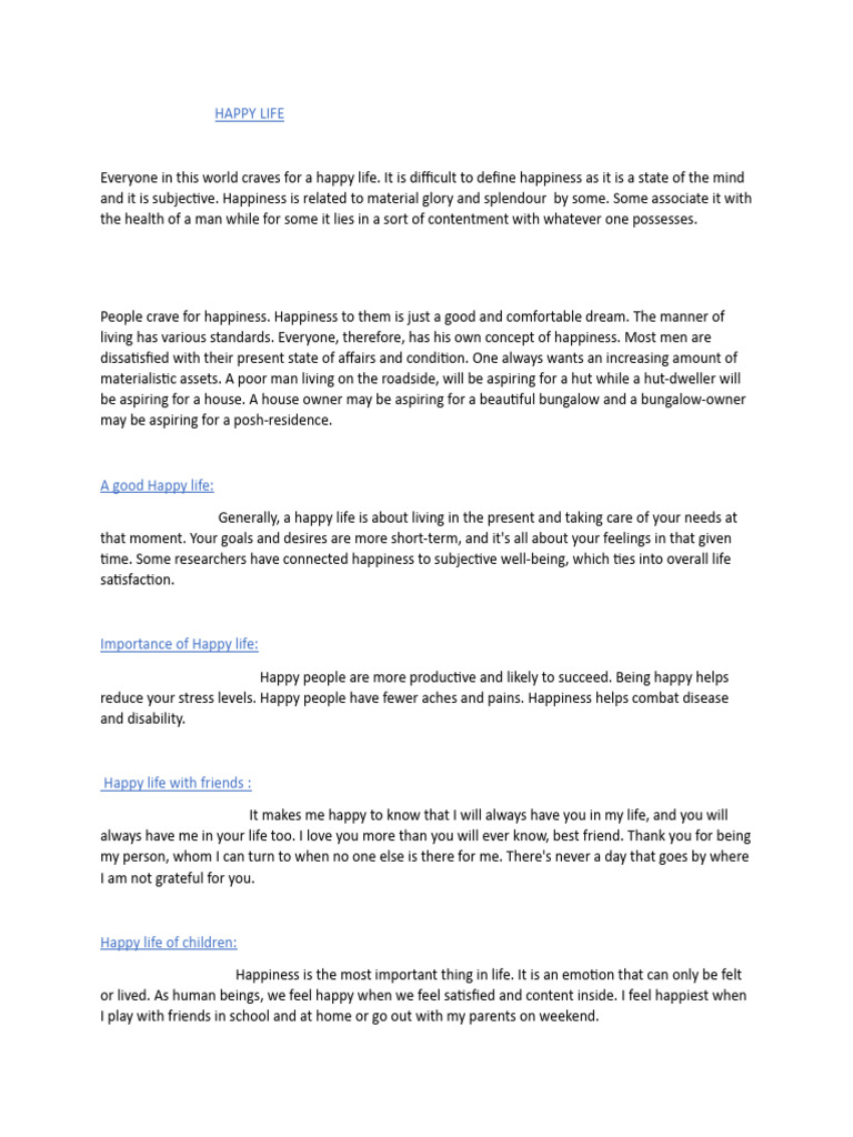 Document (2 | Download Free PDF | Happiness | Contentment