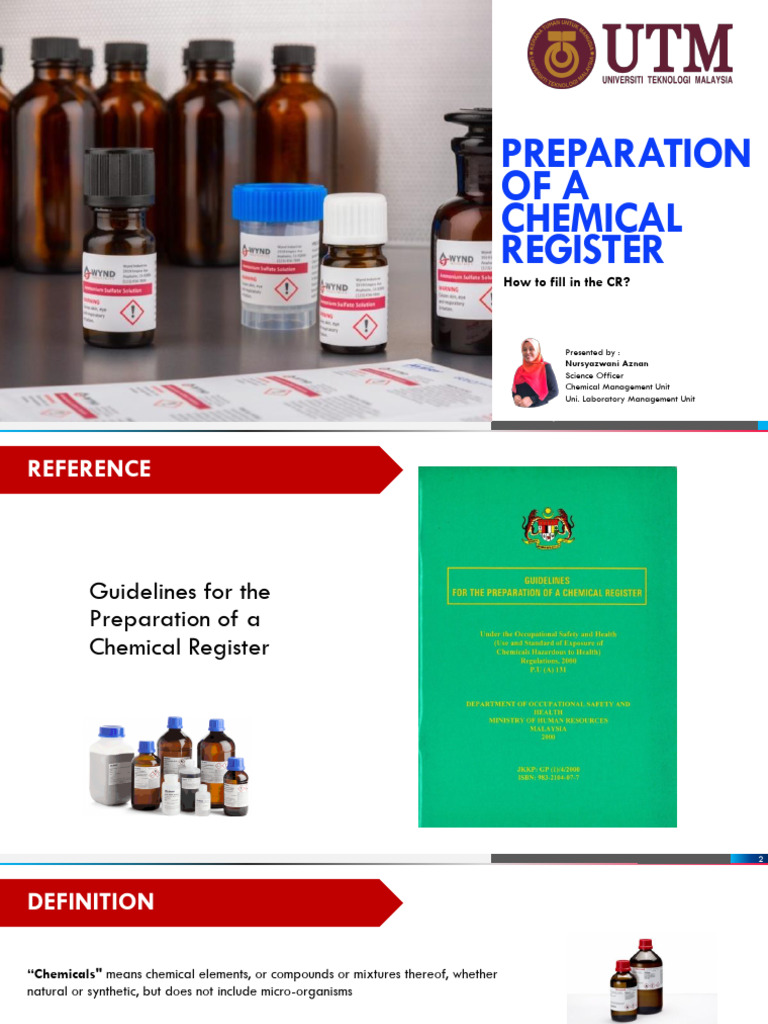 Preparation of A Chemical Register | PDF | Toxicity | Hazards