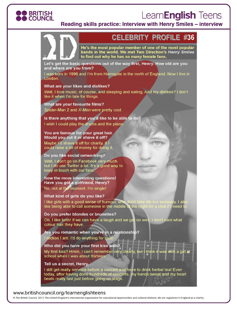 Interview With Henry Smiles - Interview 0 | PDF