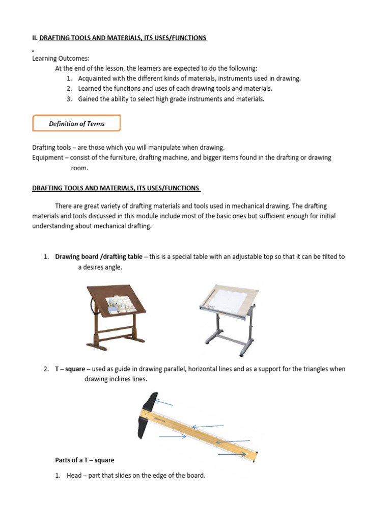 Tools and Materials | PDF | Pencil | Triangle