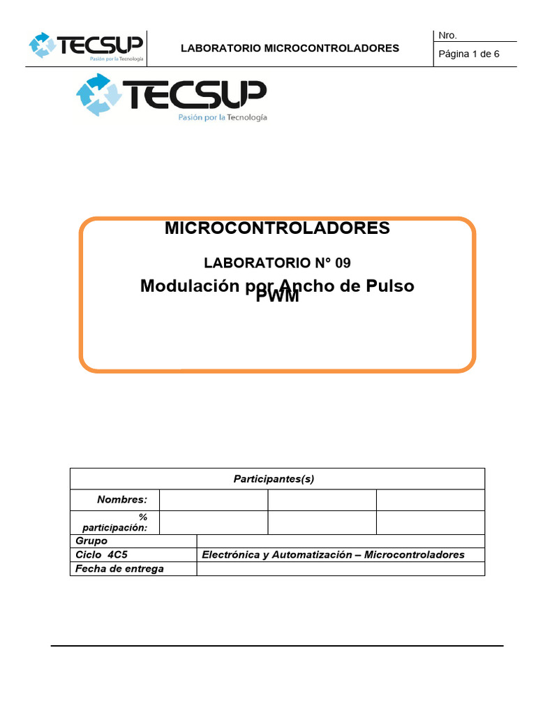 Laboratorio de PWM en Microcontroladores | PDF | Microcontrolador ...