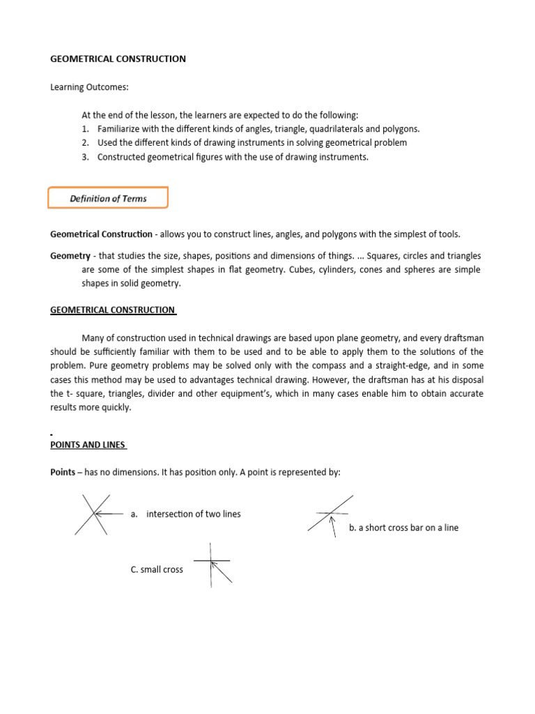 Geometrical Construction Notes 2 | PDF | Circle | Line (Geometry)