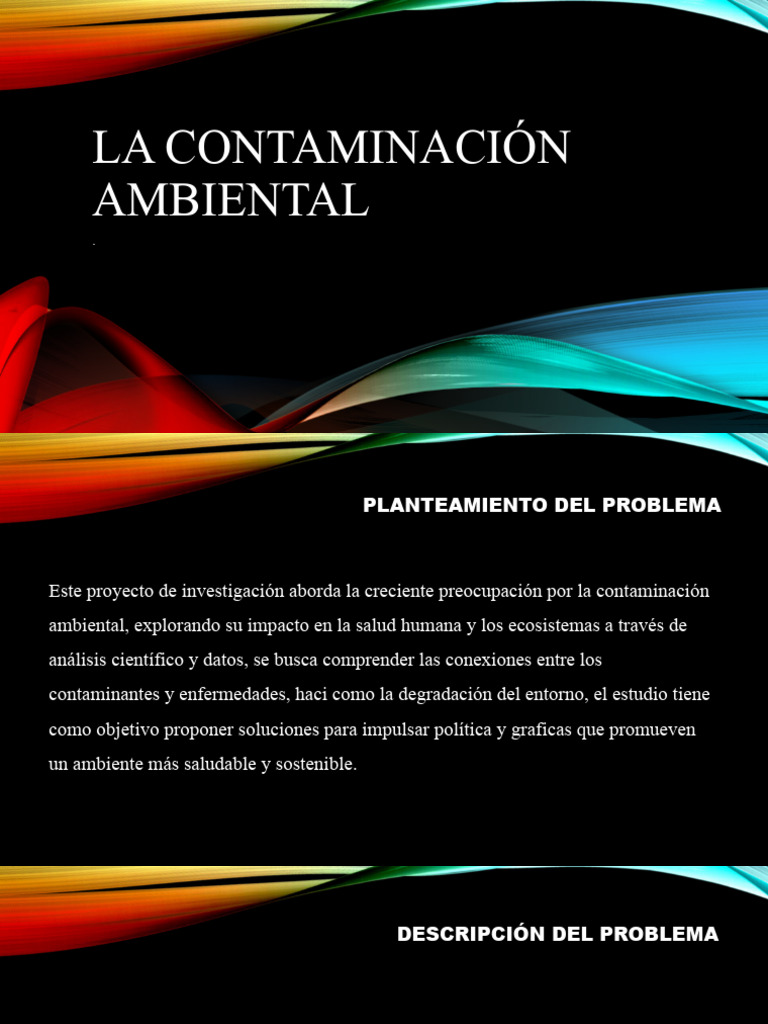 Presentación Sobre La Contaminación Ambiental | PDF | Contaminación | Entorno natural