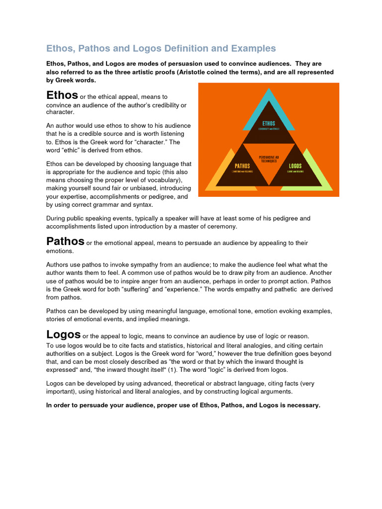 Ethos, Pathos and Logos Definition and Examples | PDF | Social Science ...