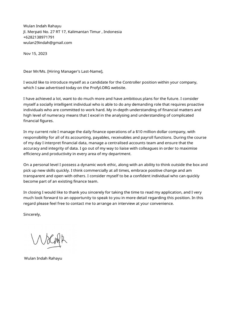 CV Kerja Mandarin - 1700029254 | PDF