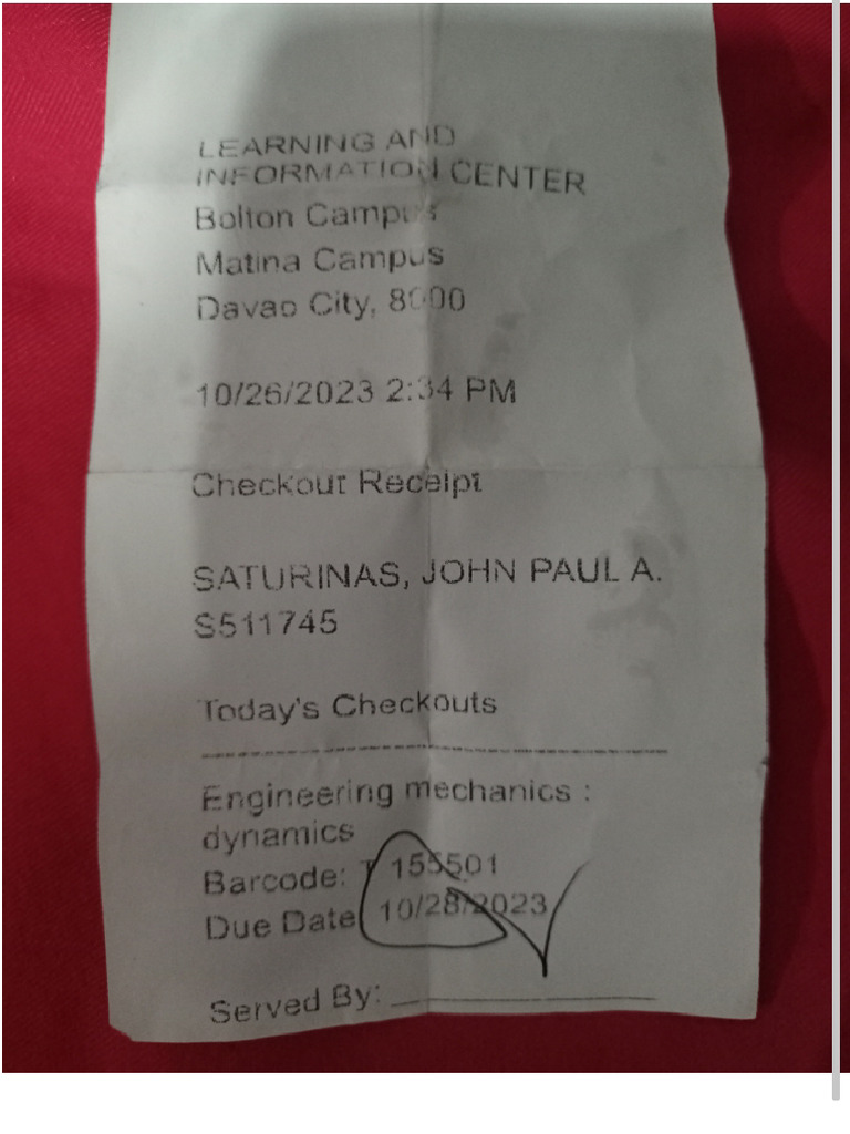 Library Slip | PDF