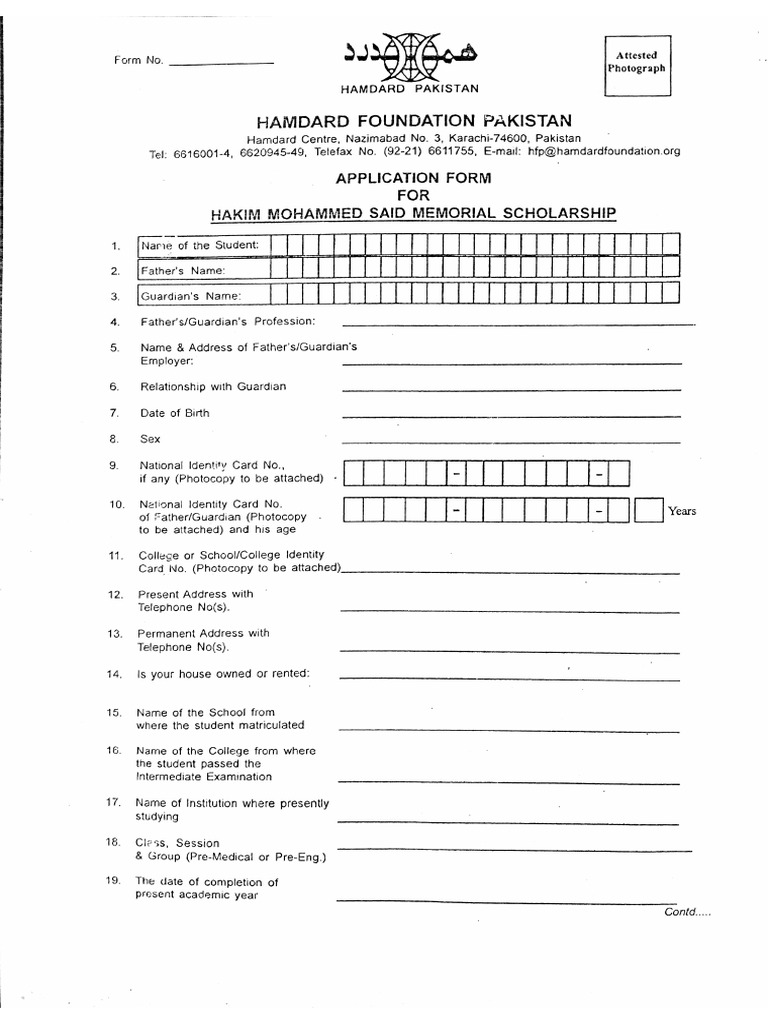 Scholarship Form | PDF