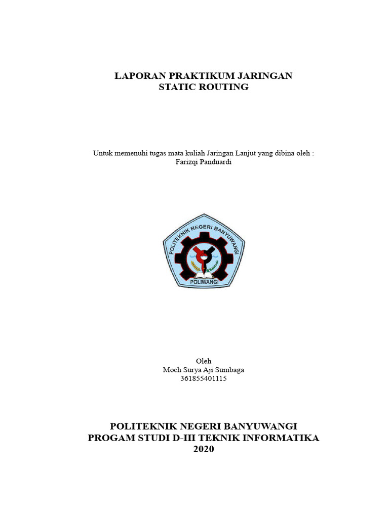 Laporan Praktikum Jaringan - Surya Aji | PDF