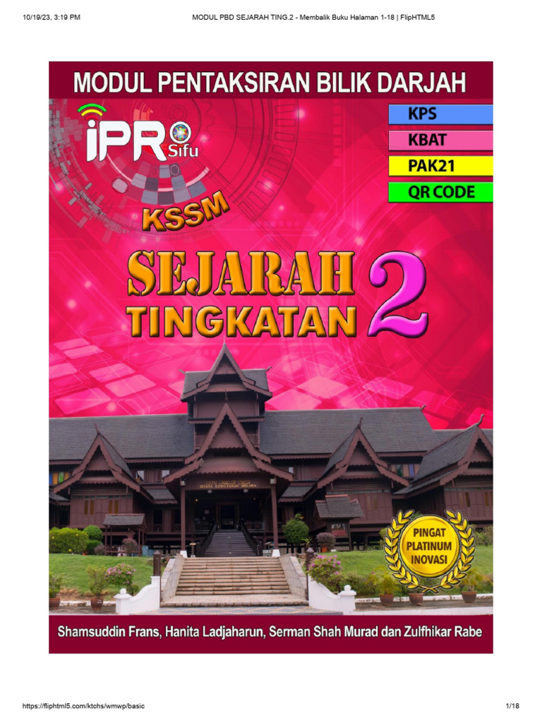 Modul Sejarah Ting.2 PBD Pages 1-18 | PDF | Travel