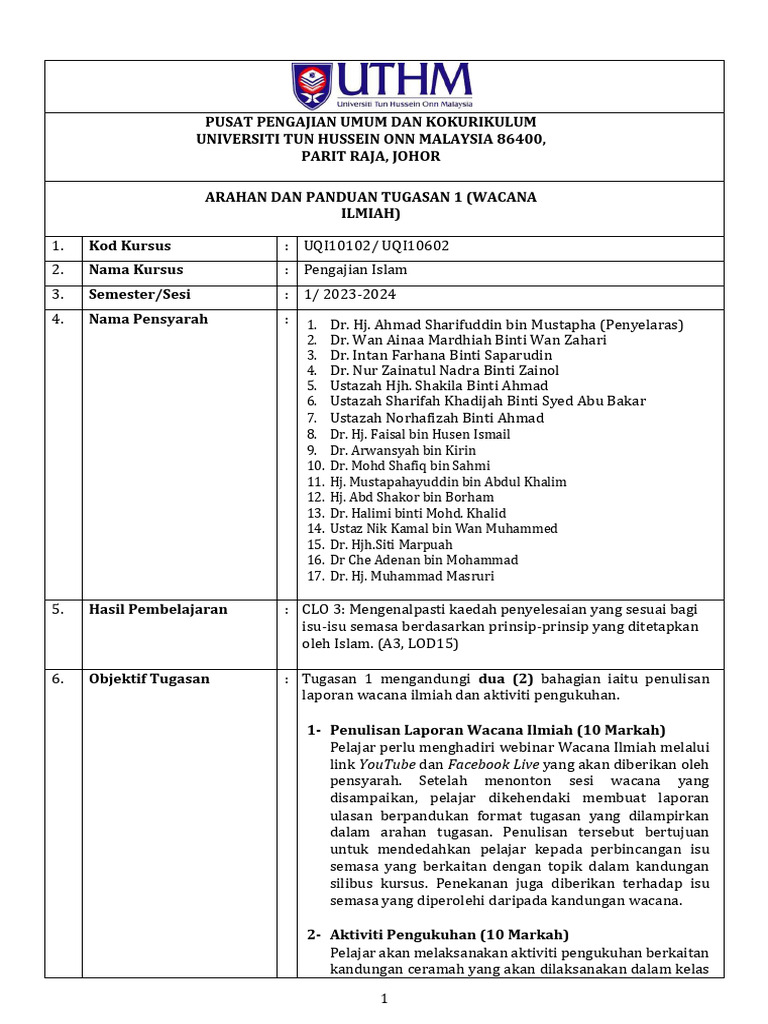 Arahandanpanduantugasan1 28wacanailmiah 29 | PDF
