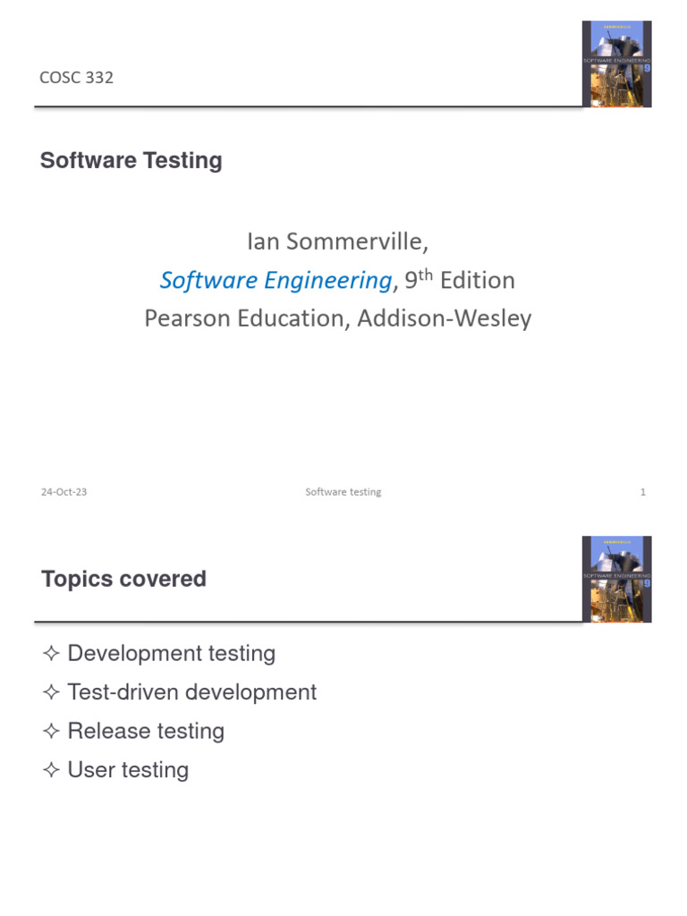 6 - Software Testing-1 | PDF | Software Testing | Unit Testing 6 - Software Testing-1 | PDF | Software Testing | Unit Testing