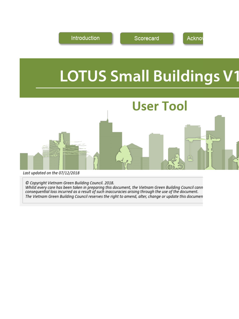 LOTUS Small Buildings V1 User Tool | PDF | Spreadsheet | Efficient ...