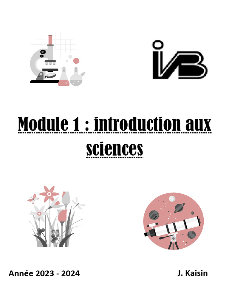 Introduction aux Sciences 2023-2024 | PDF | Biologie | Science