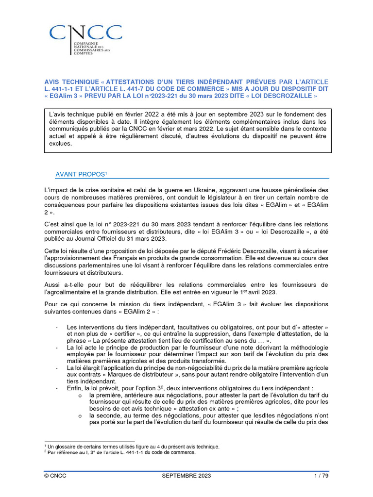Attestations EGAlim 3 : Guide Pratique | PDF | Sodles | Prix