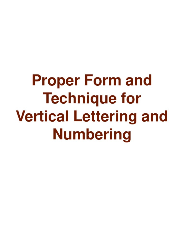 Vertical Lettering Techniques | PDF