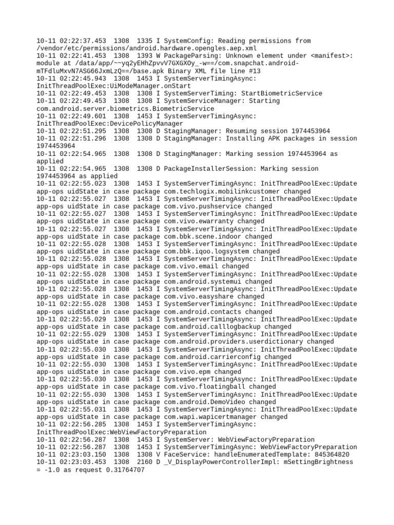 Log | PDF | Software Engineering | Operating System Technology