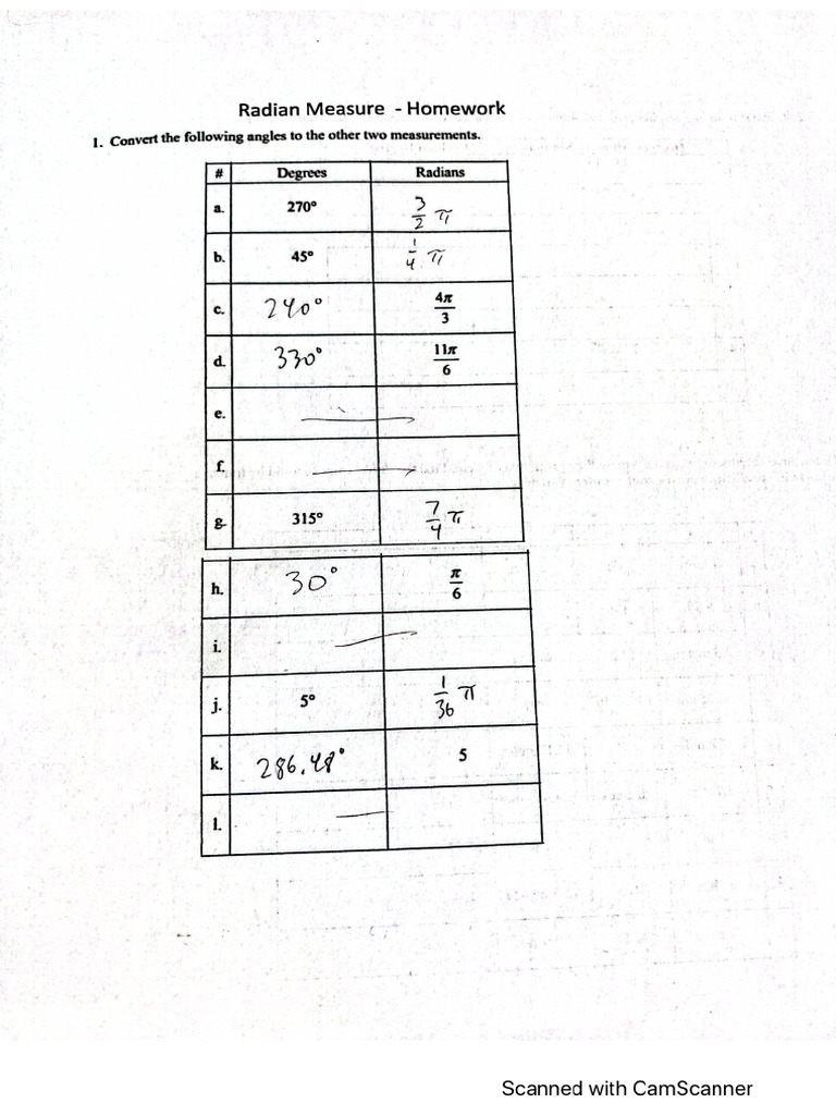 Trig Functions and Radian | PDF