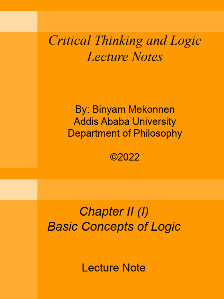 Critical Thinking Notes I-III | PDF | Argument | Fallacy