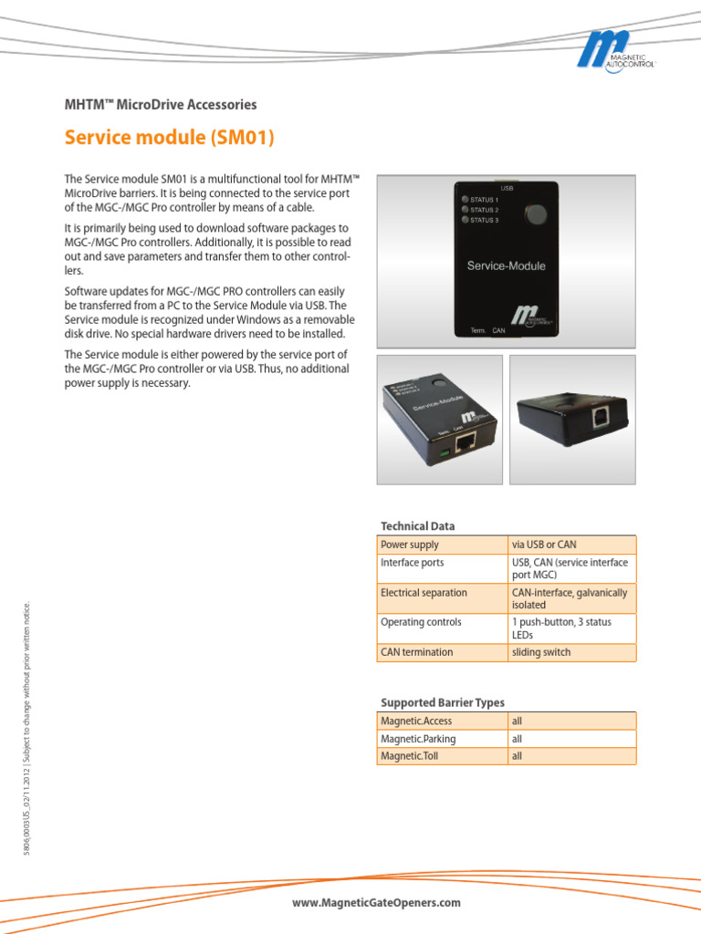 Service Module Brochure | PDF | Usb | System Software