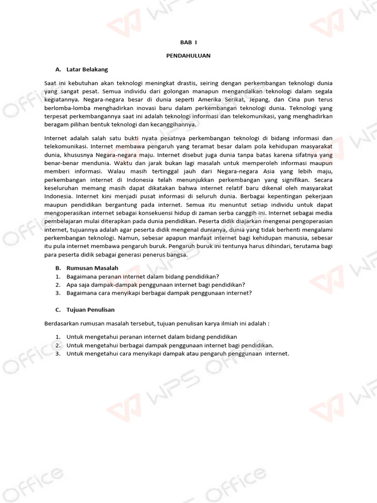 Makalah Dampak Positif Dan Negatif Internet | PDF Makalah Dampak Positif Dan Negatif Internet | PDF