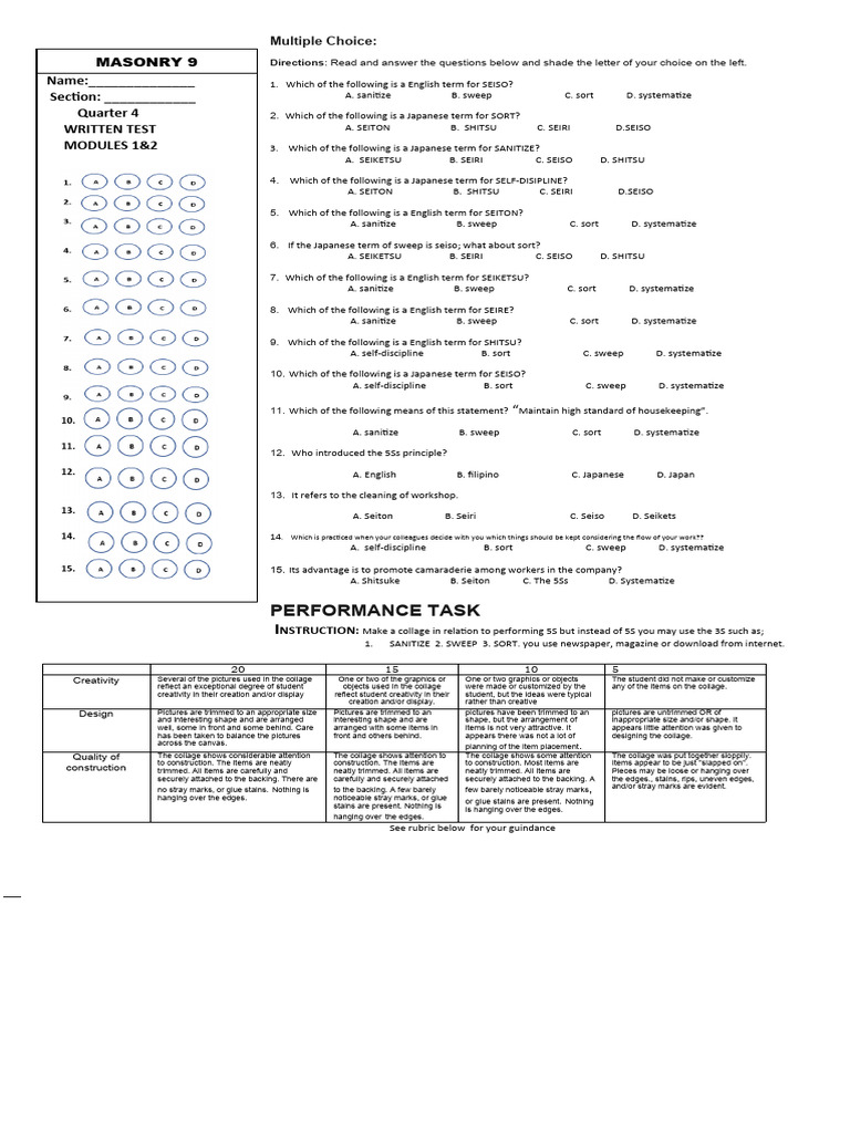 Masonry 9 - W 1&2 Maam Marms | PDF