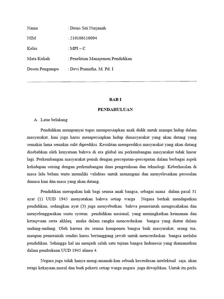 BAB 2 Proposal - New | PDF