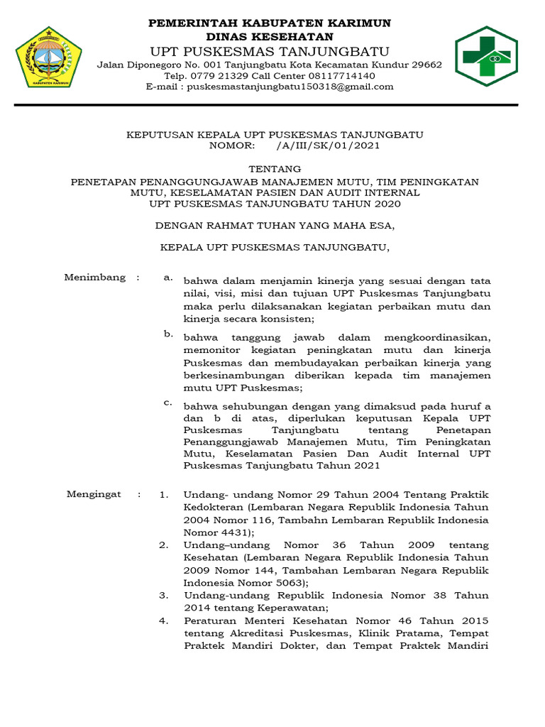 SK Tim Mutu 2021 | PDF