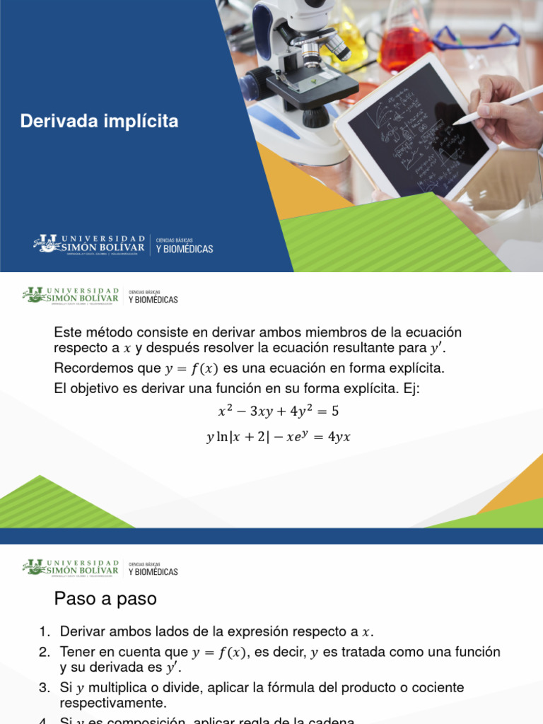 Derivada Implicita | PDF | Derivado | Ecuaciones