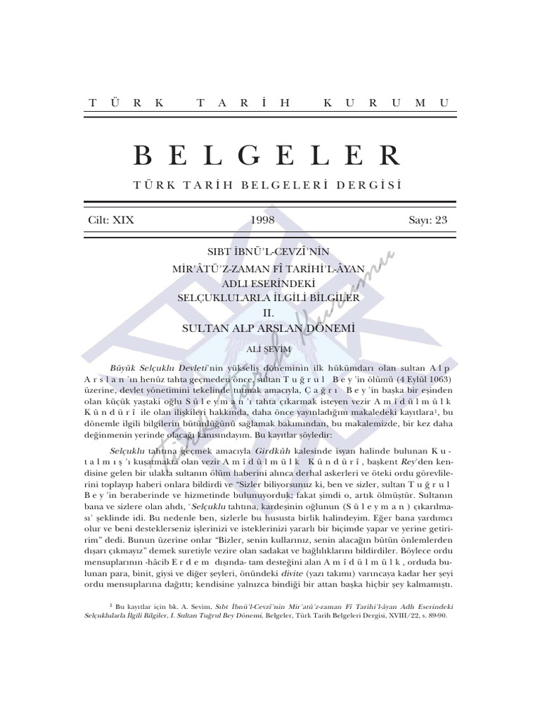 Sıbt Cevzi Alparslan - Ali Sevim | PDF