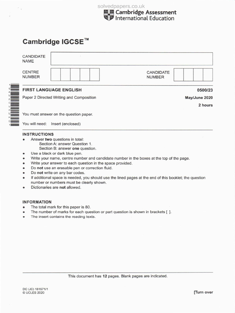 Icgse Q | PDF