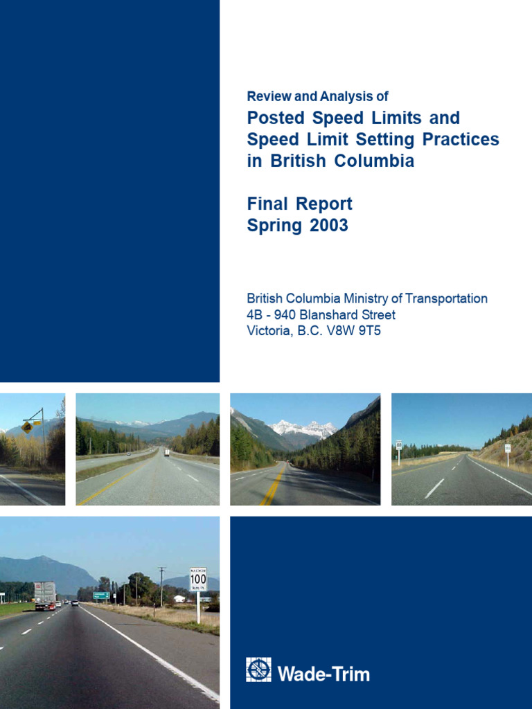 Speed Review Report | PDF | Speed Limit | Controlled Access Highway