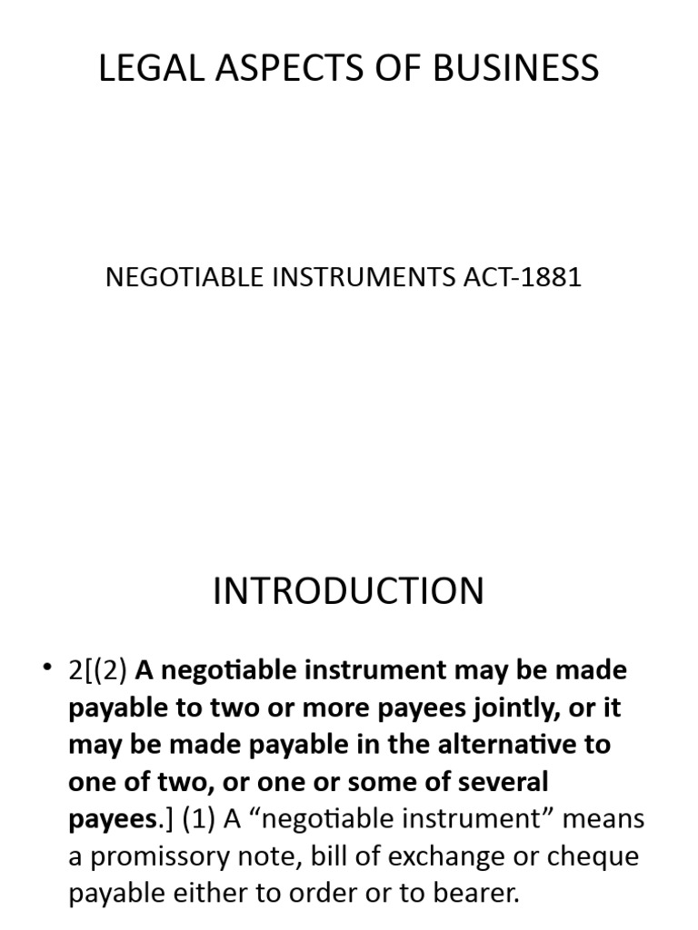 Negotiable Instrument Act-1881 | PDF | Negotiable Instrument | Civil Law (Legal System)