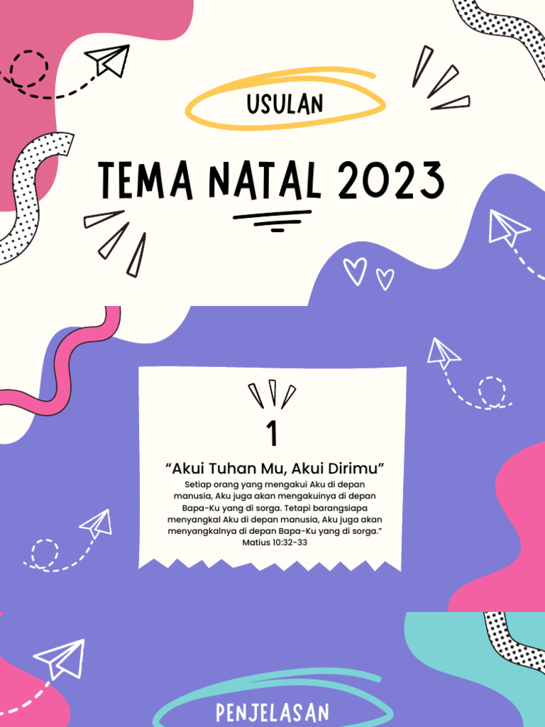 Tema Natal 2023: Akui Tuhan dan Diri | PDF