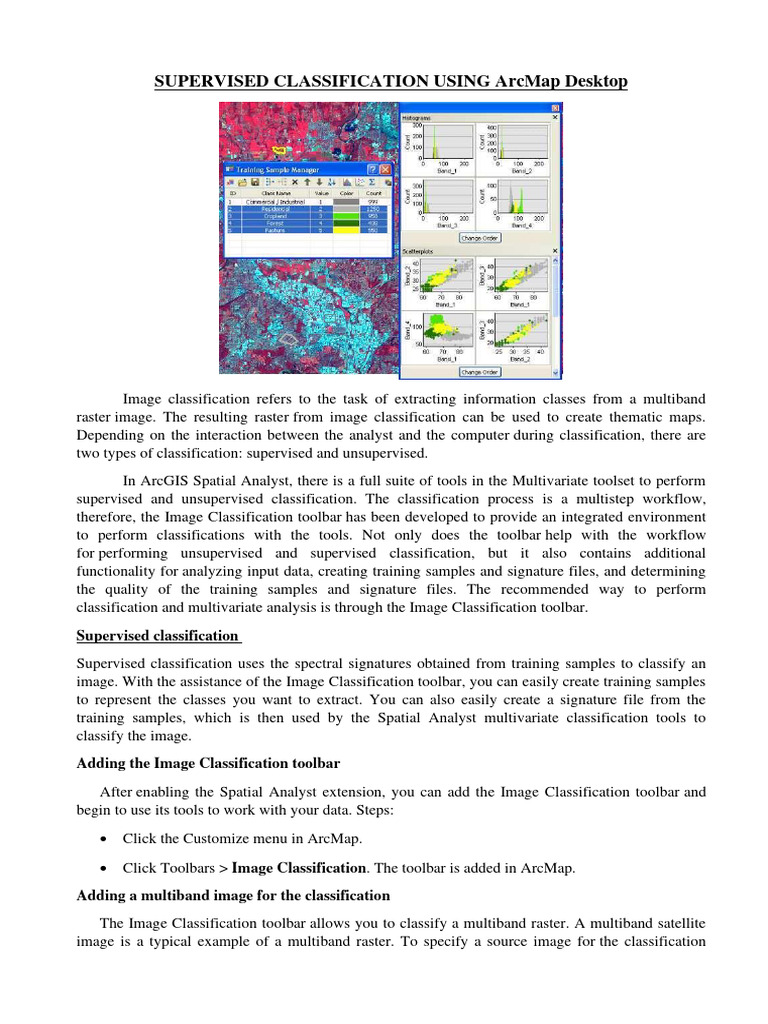Supervised Classification Using ArcMap | PDF | Statistical Classification | Arc Gis
