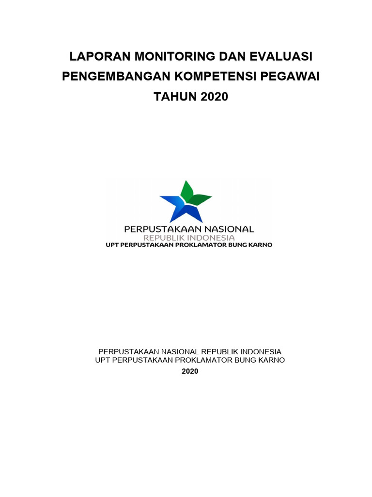 Laporan Monev Pengembangan Kompetensi Pegawai Tahun 2020 | PDF