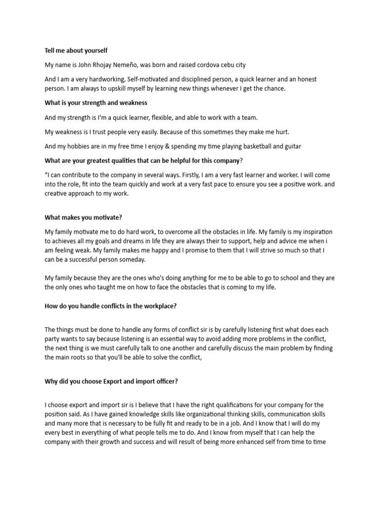 INTERVIEW | PDF | Knowledge | Learning