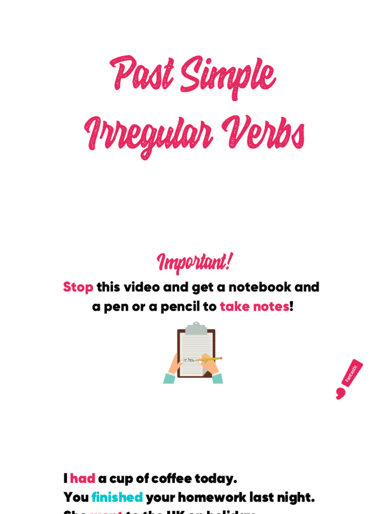 Presentation +Past+Simple+Irregular+Verbs | PDF | Linguistic Typology ...
