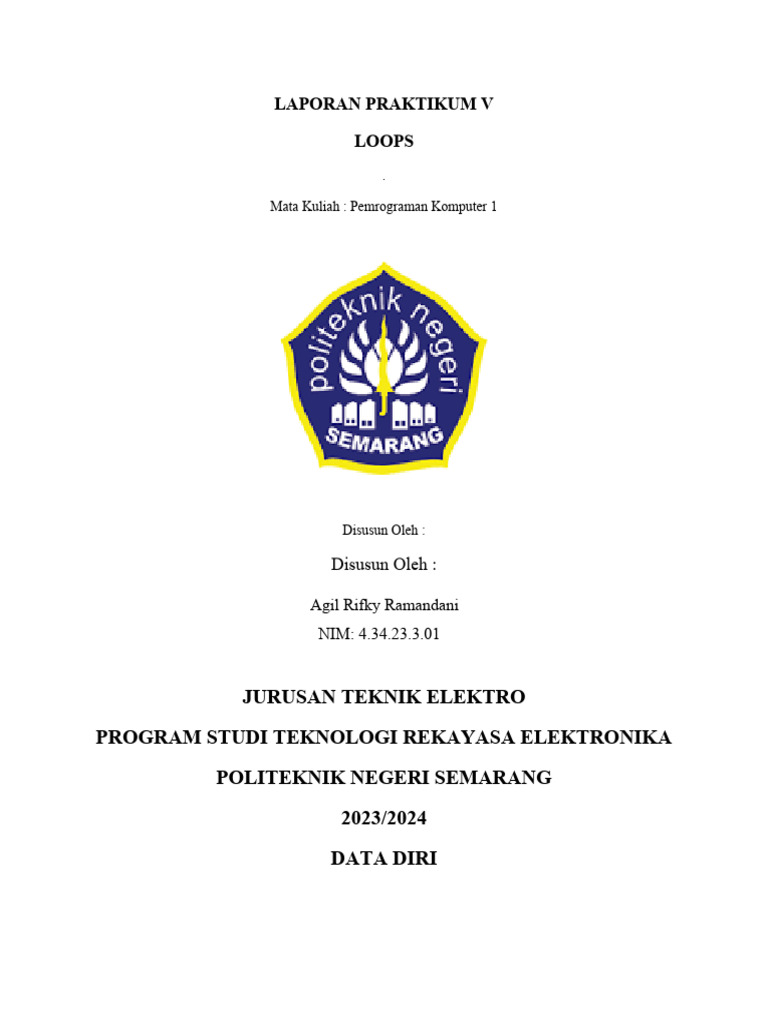 LAPORAN PRAKTIKUM LOOPS | PDF
