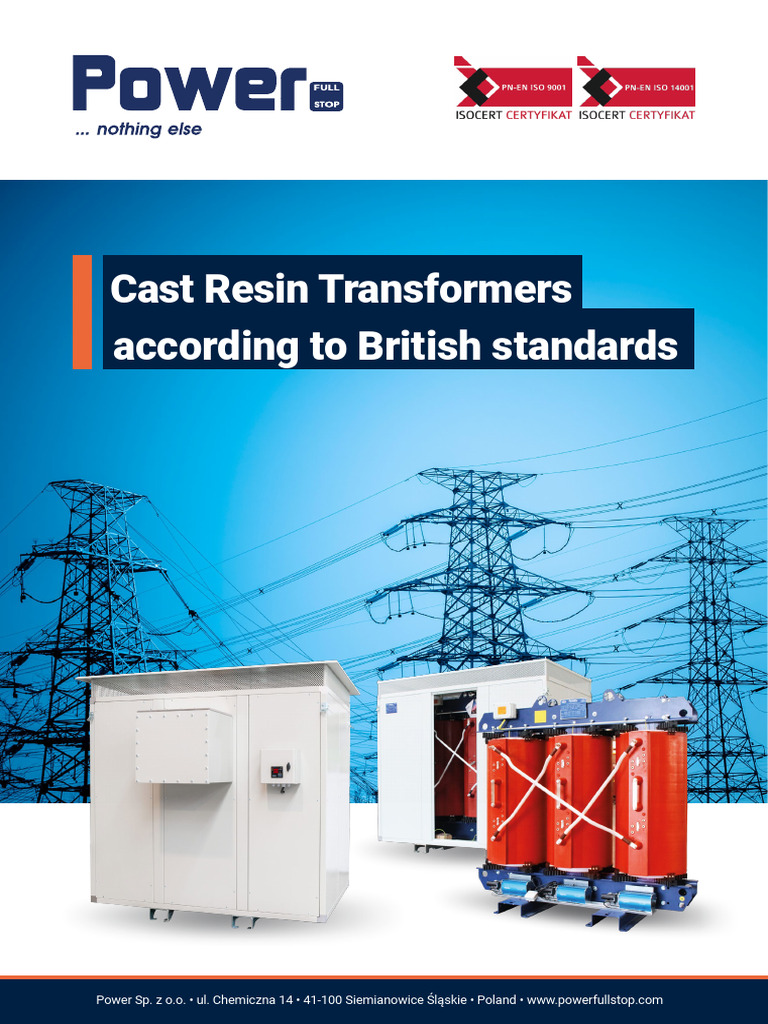 Cast Resin Transformers Guide | PDF | Transformer | Physical Quantities