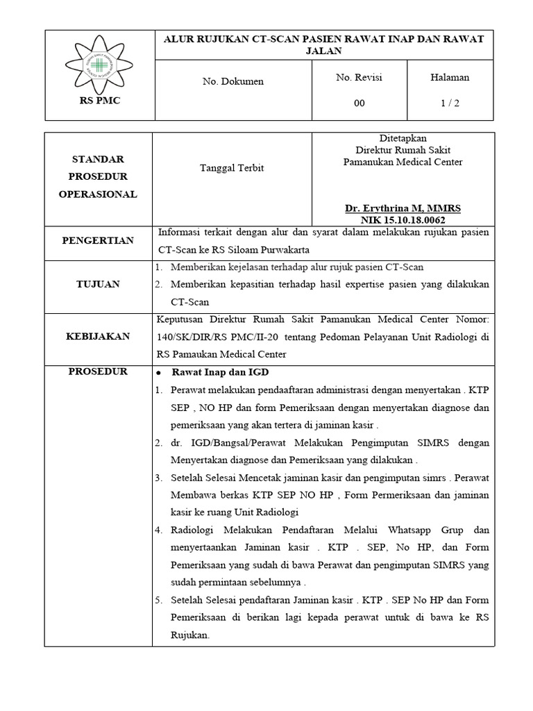 Spo Alur Rujukan Ct-Scan | PDF