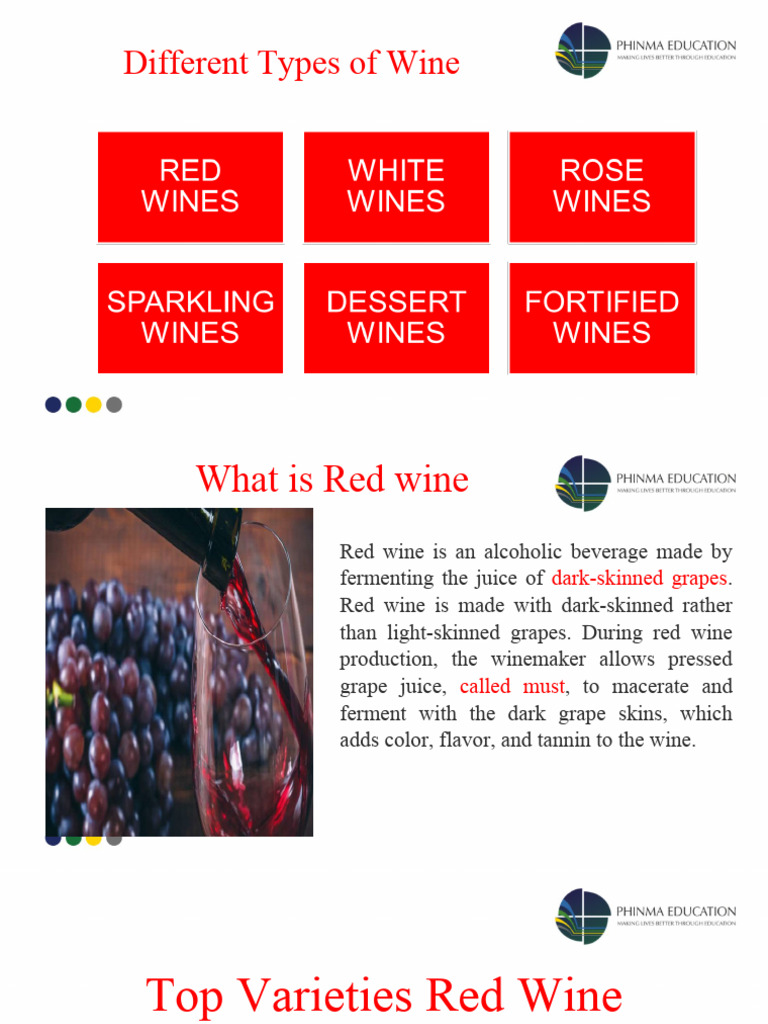 Red Wine Varieties and Origin of Grapes Used | PDF | Wine | California Wine