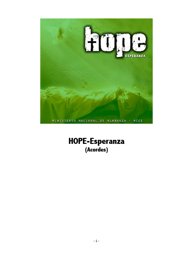 HOPE-Esperanza (Acordes) | PDF | María, madre de Jesús | Metafísica De La Religión