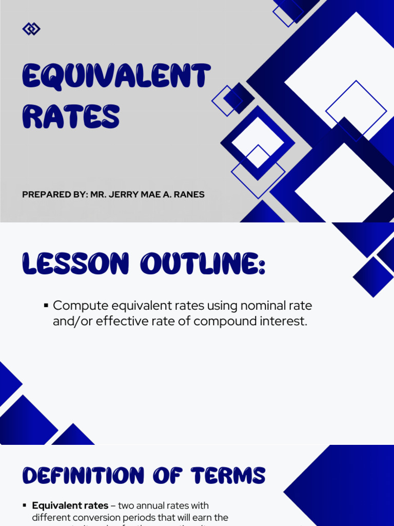 Equivalent Rates | PDF