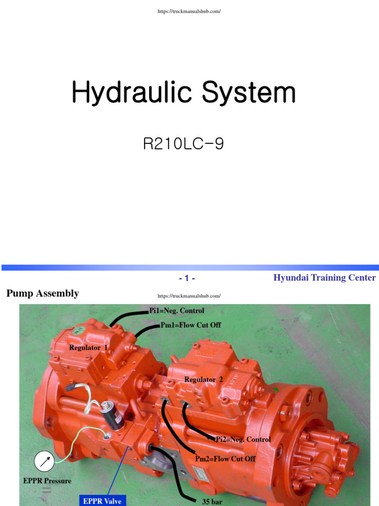 Hyundai R210LC-9 Excavator - S Hydraulic System Schematics | PDF | Pump ...